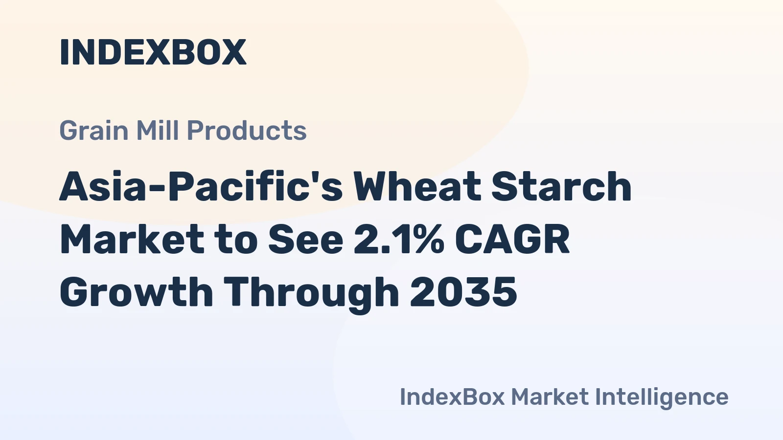 Asia-Pacific's Wheat Starch Market to See 2.1% CAGR Growth Through 2035