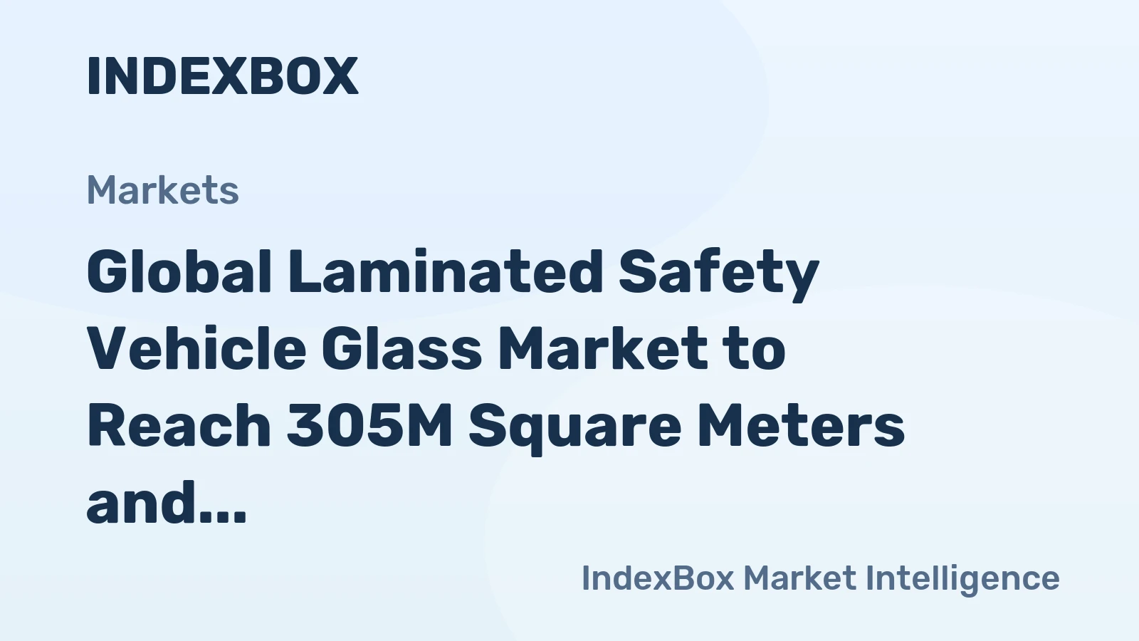 Global Laminated Safety Vehicle Glass Market to Reach 305M Square Meters and $20.5B by 2035
