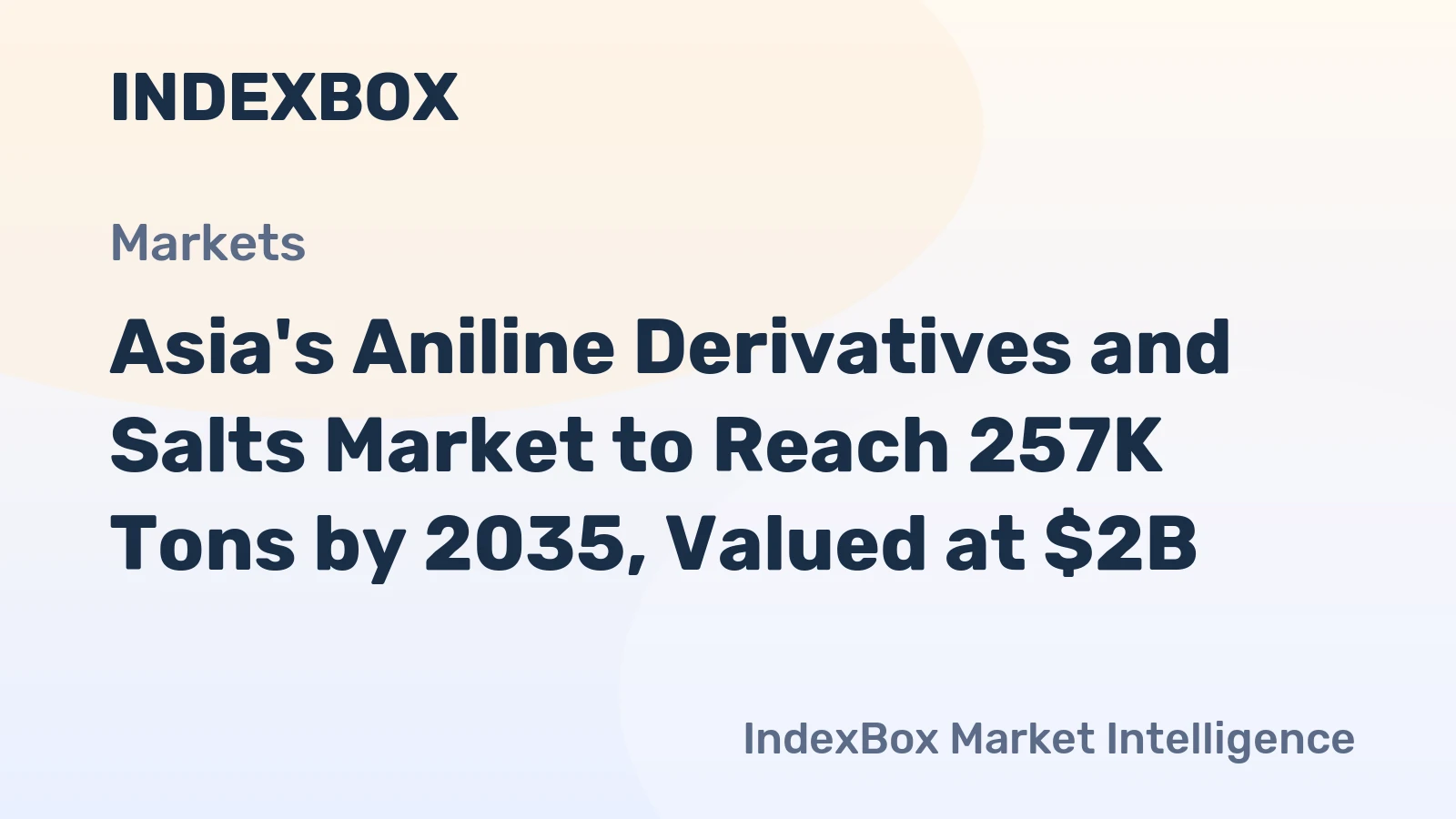 Asia's Aniline Derivatives and Salts Market to Reach 257K Tons by 2035, Valued at $2B