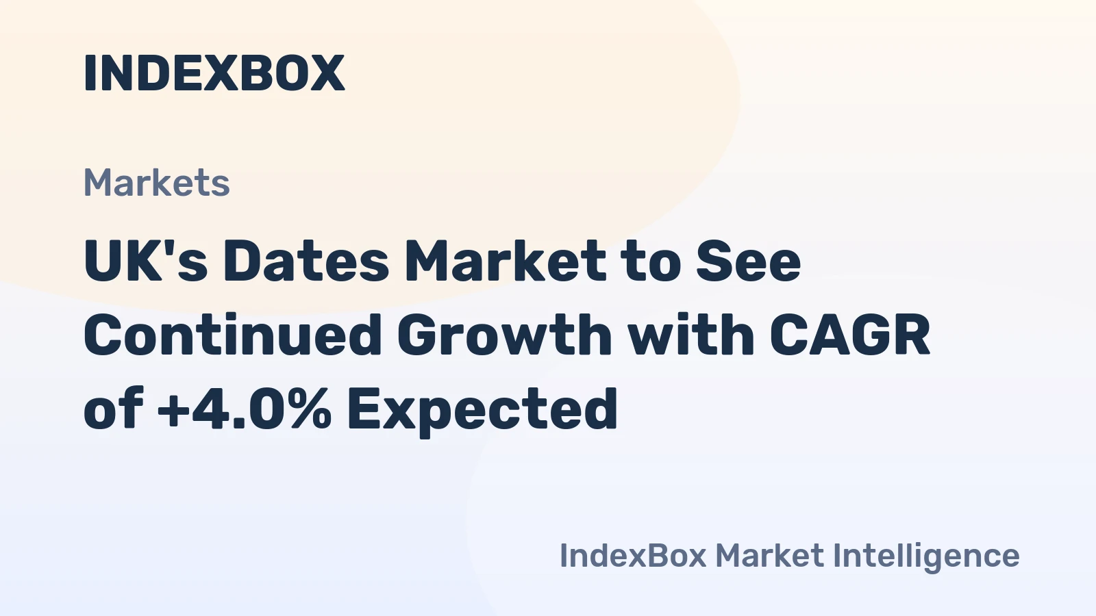 UK's Dates Market to See Continued Growth with CAGR of +4.0% Expected