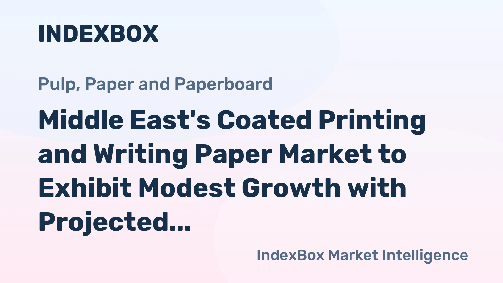 Middle East's Coated Printing and Writing Paper Market to Exhibit Modest Growth with Projected CAGR of +1.7% from 2024 to 2035