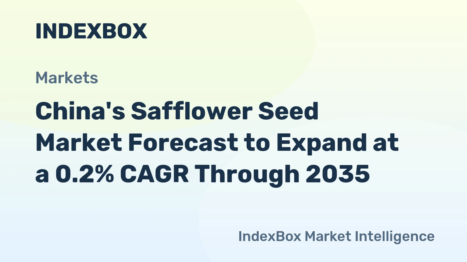 China's Safflower Seed Market Forecast to Expand at a 0.2% CAGR Through 2035