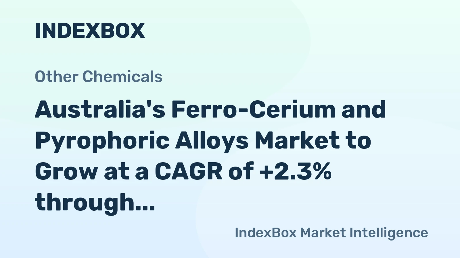 Australia's Ferro-Cerium and Pyrophoric Alloys Market to Grow at a CAGR of +2.3% through 2035