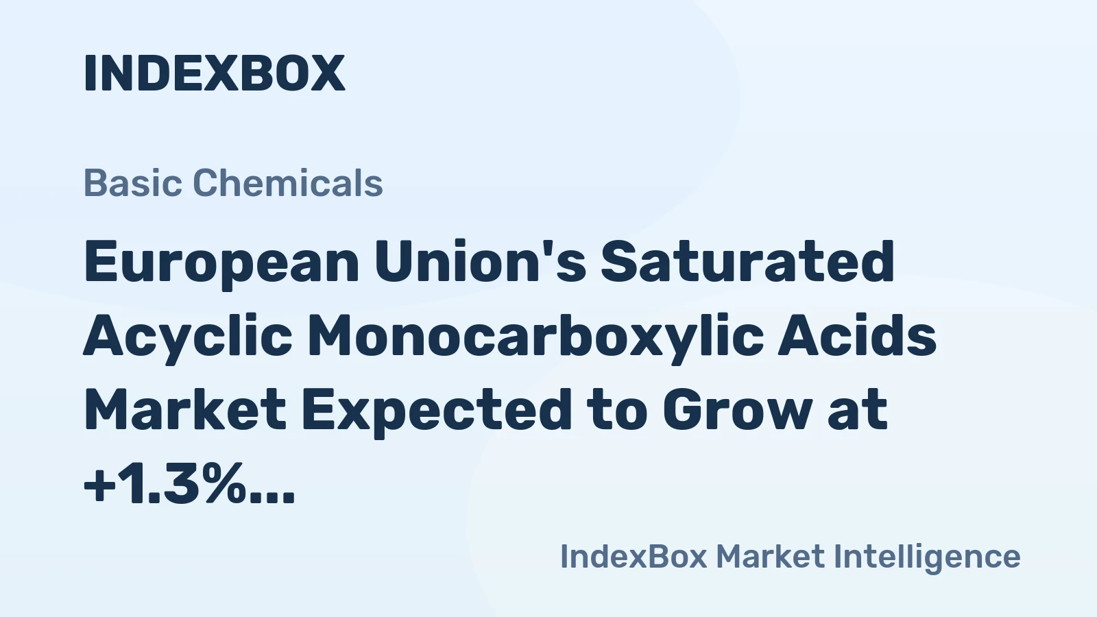 European Union's Saturated Acyclic Monocarboxylic Acids Market Expected to Grow at +1.3% CAGR over Next Decade