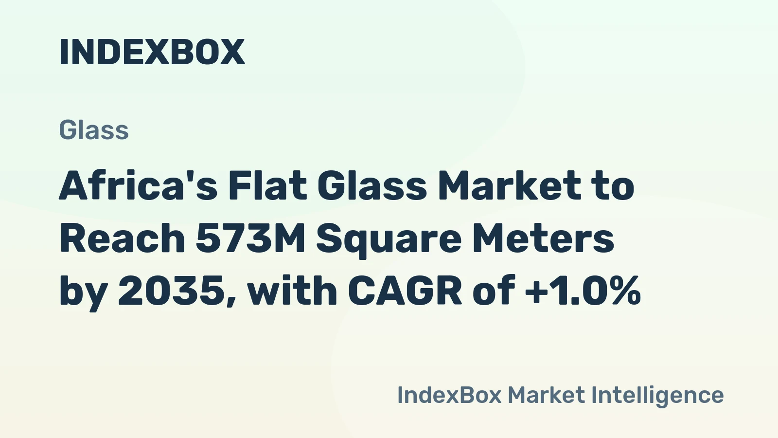Africa's Flat Glass Market to Reach 573M Square Meters by 2035, with CAGR of +1.0%