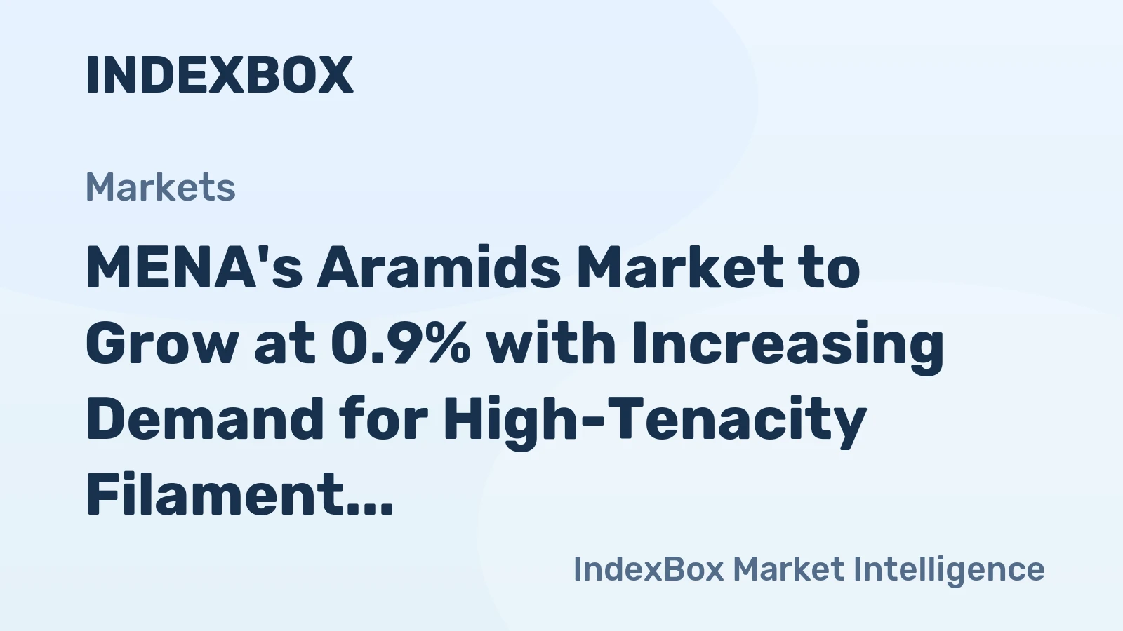 MENA's Aramids Market to Grow at 0.9% with Increasing Demand for High-Tenacity Filament Yarn