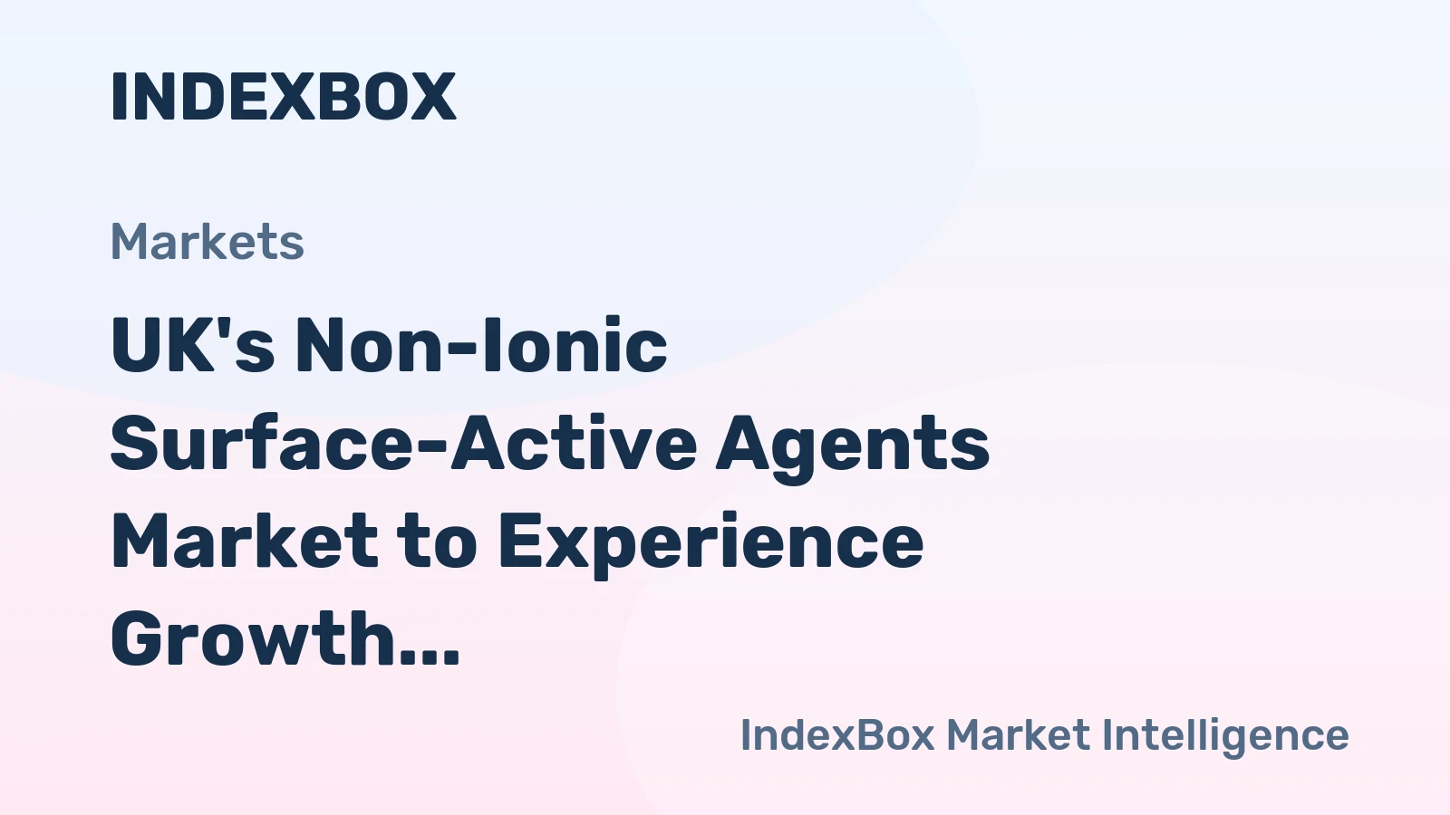UK's Non-Ionic Surface-Active Agents Market to Experience Growth, Reaching 103K tons and $397M by 2035