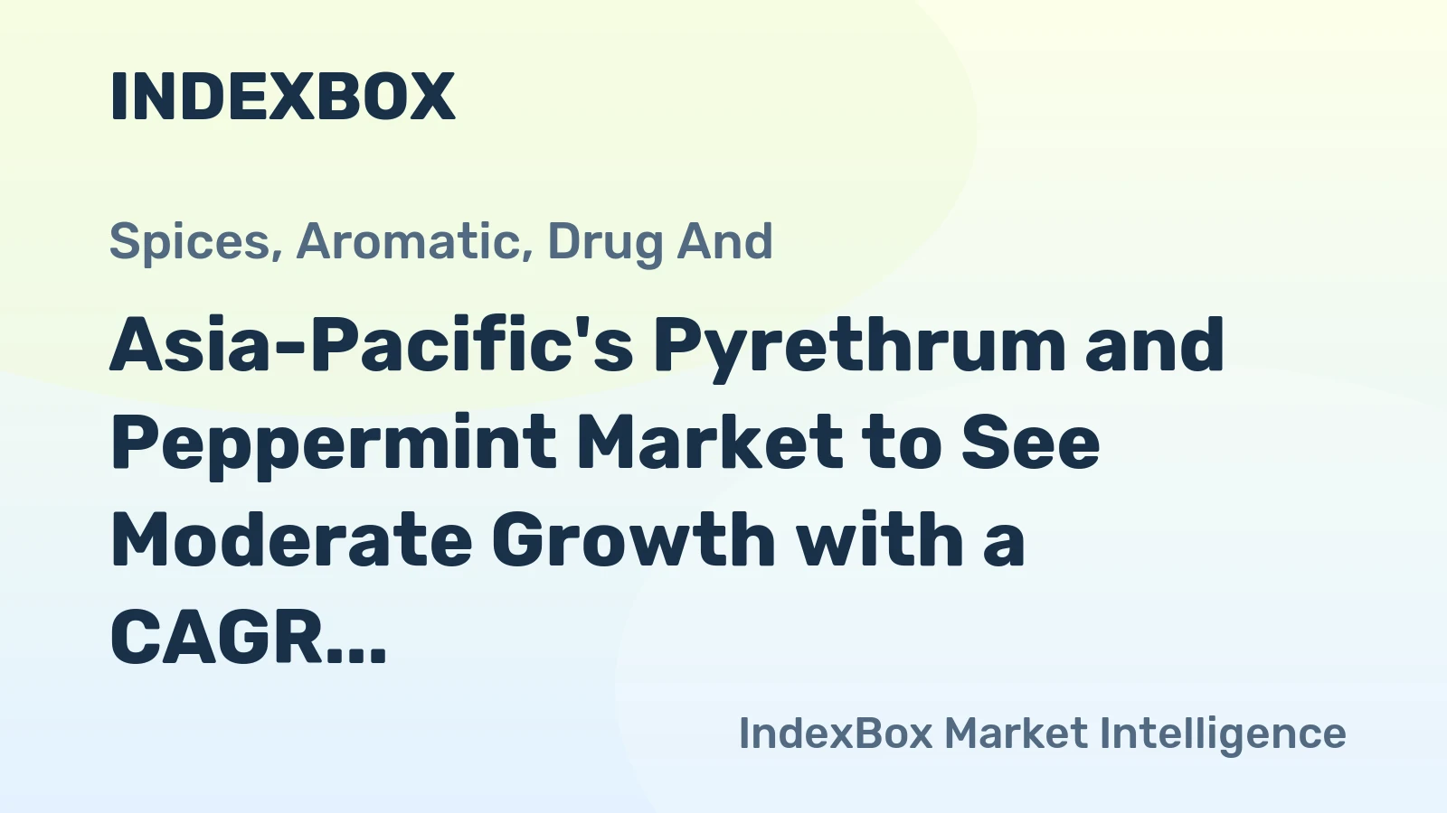 Asia-Pacific's Pyrethrum and Peppermint Market to See Moderate Growth with a CAGR of +1.1%