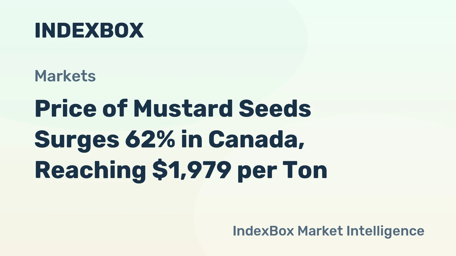 Price of Mustard Seeds Surges 62% in Canada, Reaching $1,979 per Ton