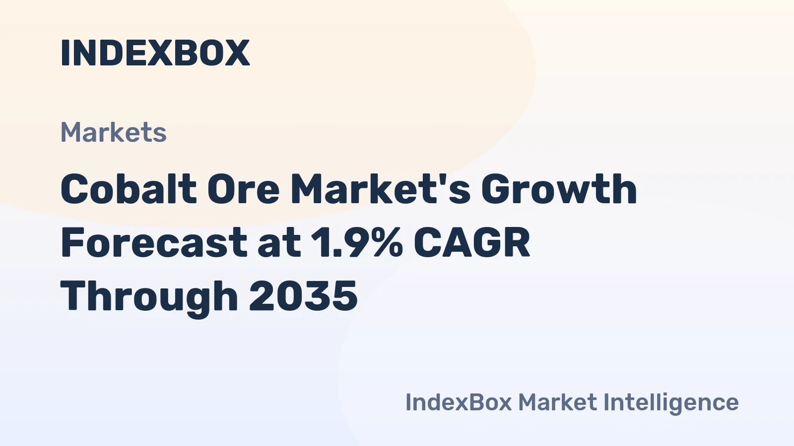Cobalt Ore Market's Growth Forecast at 1.9% CAGR Through 2035