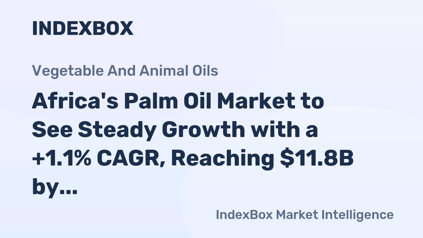 Africa's Palm Oil Market to See Steady Growth with a +1.1% CAGR, Reaching $11.8B by 2035