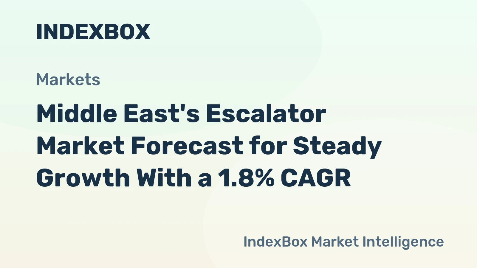 Middle East's Escalator Market Forecast for Steady Growth With a 1.8% CAGR