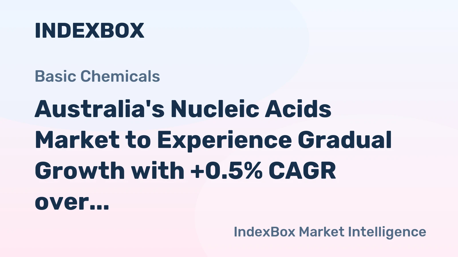 Australia's Nucleic Acids Market to Experience Gradual Growth with +0.5% CAGR over Next Decade