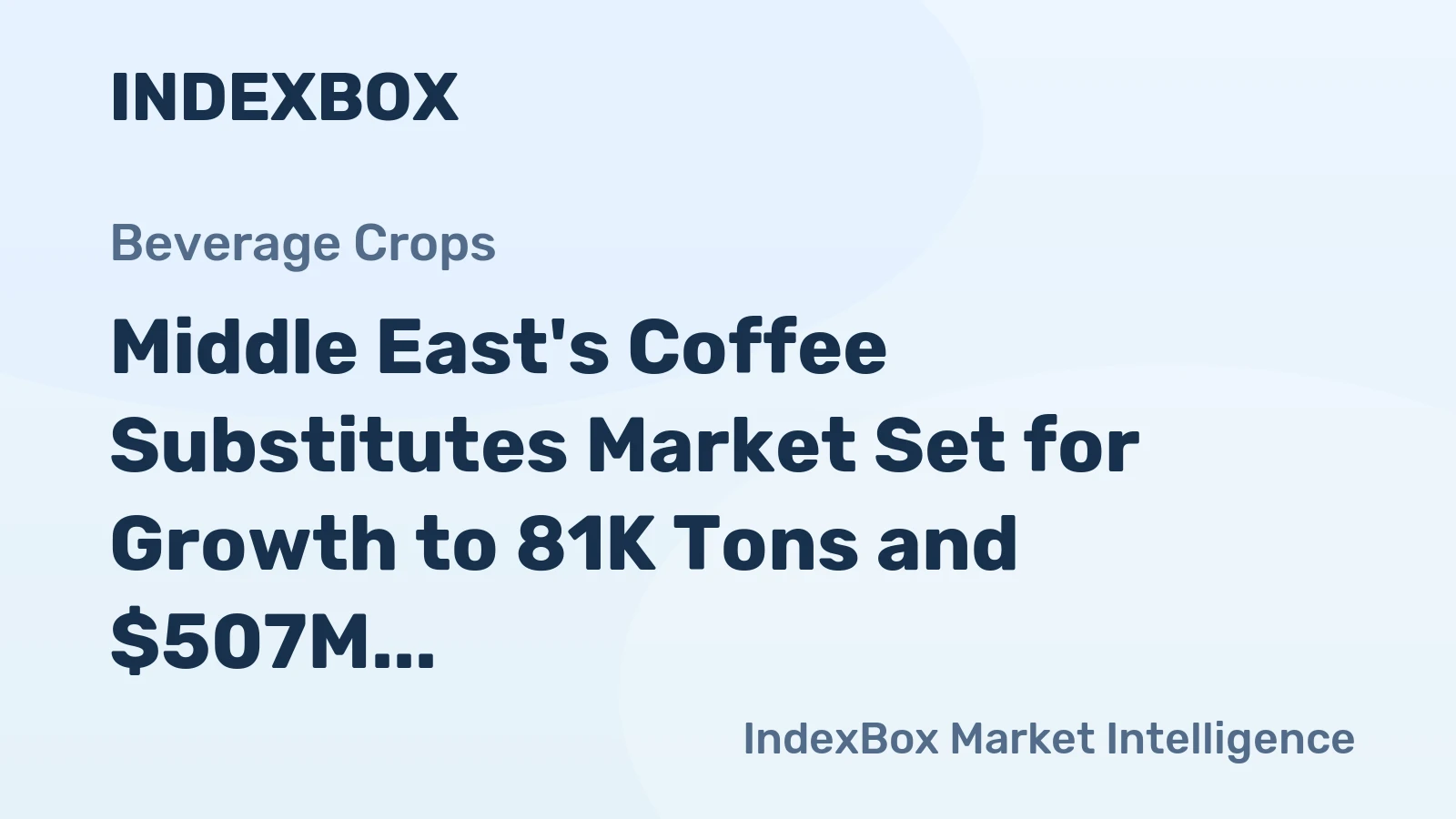 Middle East's Coffee Substitutes Market Set for Growth to 81K Tons and $507M