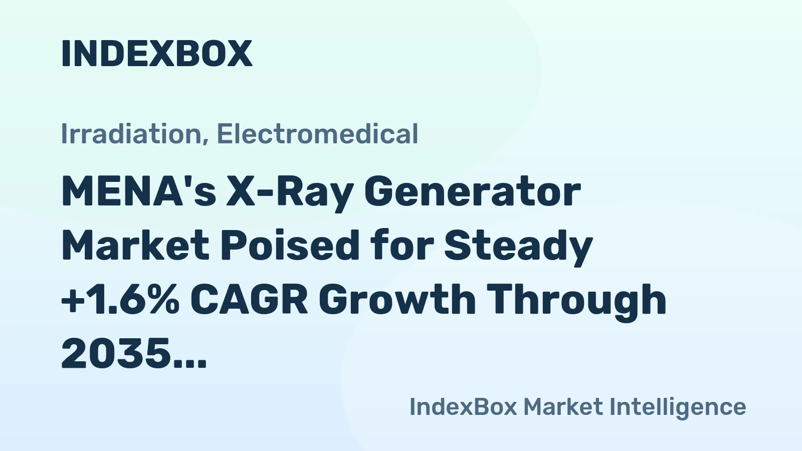 MENA's X-Ray Generator Market Poised for Steady +1.6% CAGR Growth Through 2035