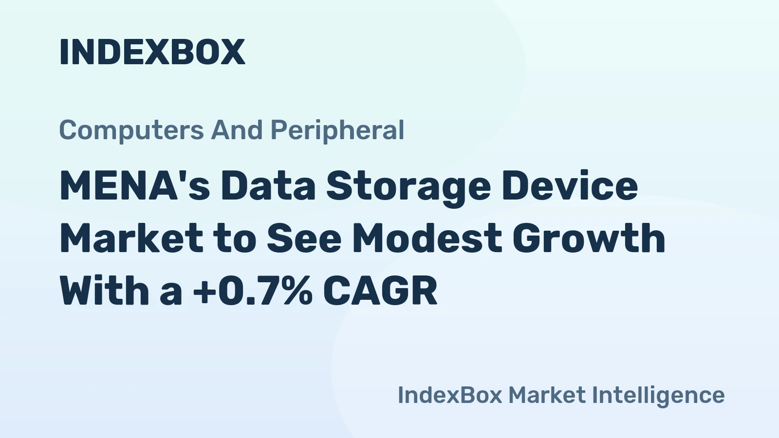 MENA's Data Storage Device Market to See Modest Growth With a +0.7% CAGR