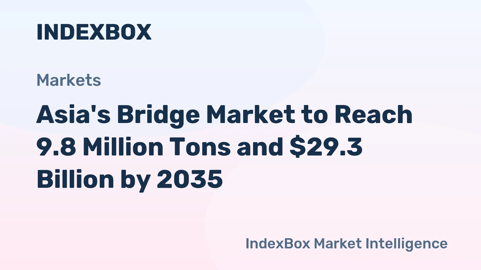 Asia's Bridge Market to Reach 9.8 Million Tons and $29.3 Billion by 2035