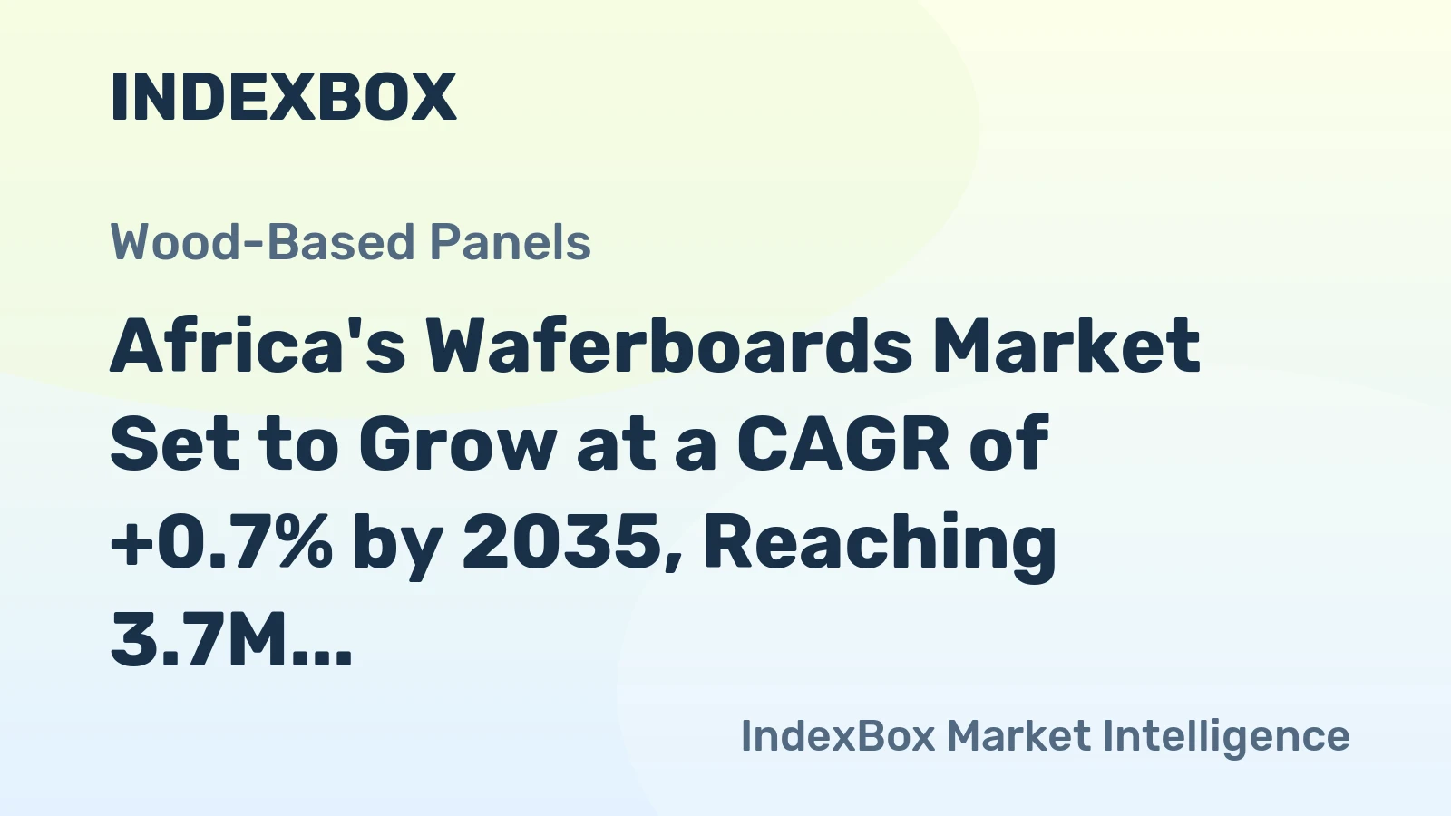 Africa's Waferboards Market Set to Grow at a CAGR of +0.7% by 2035, Reaching 3.7M Cubic Meters