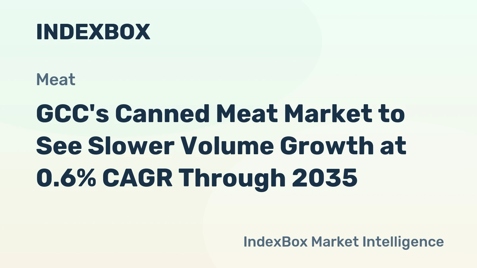 GCC's Canned Meat Market to See Slower Volume Growth at 0.6% CAGR Through 2035