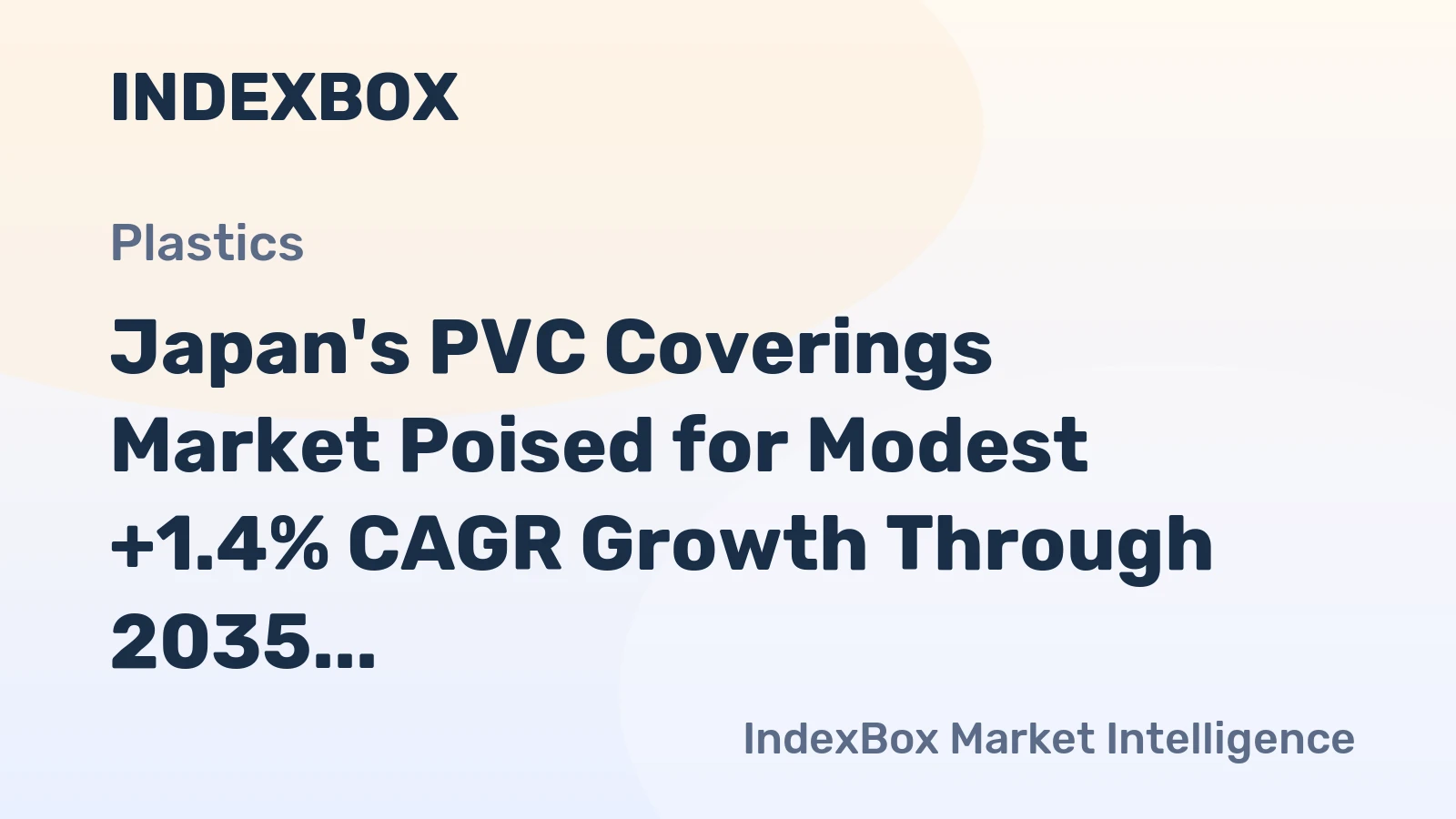 Japan's PVC Coverings Market Poised for Modest +1.4% CAGR Growth Through 2035