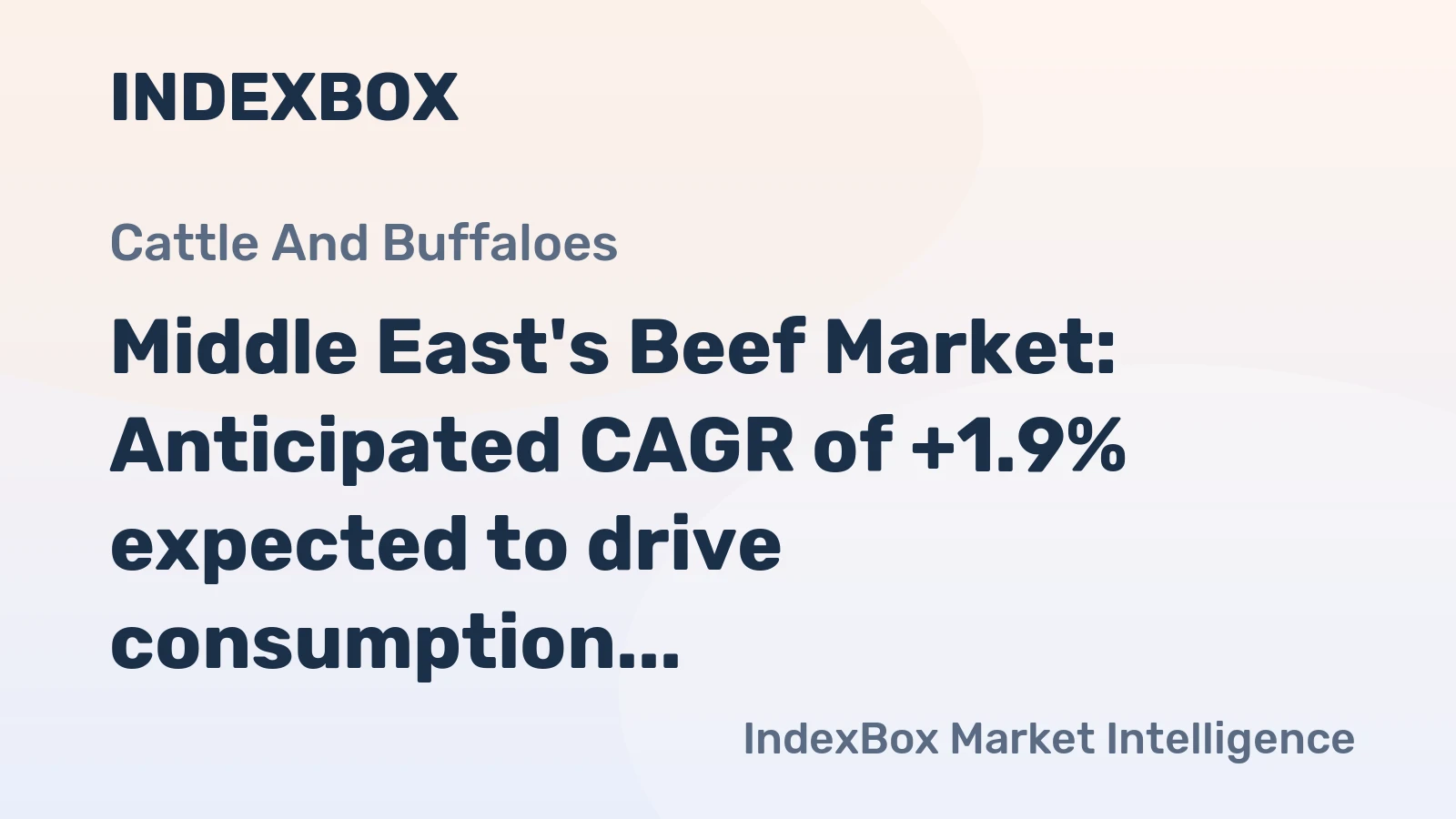 Middle East's Beef Market: Anticipated CAGR of +1.9% expected to drive consumption trend upward