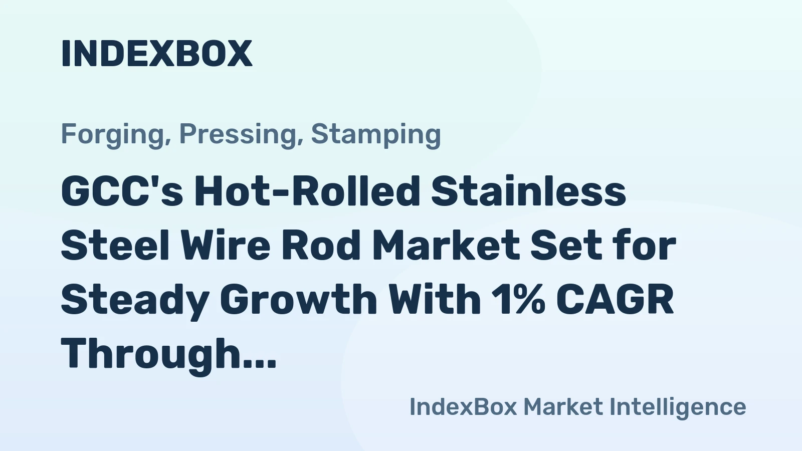 GCC's Hot-Rolled Stainless Steel Wire Rod Market Set for Steady Growth With 1% CAGR Through 2035
