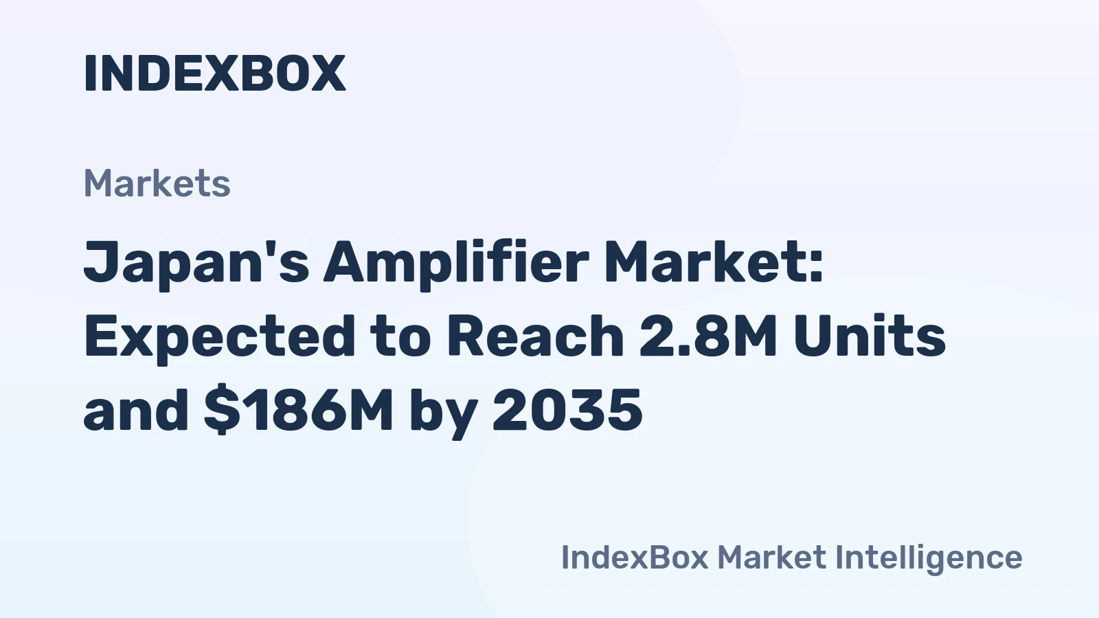 Japan's Amplifier Market: Expected to Reach 2.8M Units and $186M by 2035