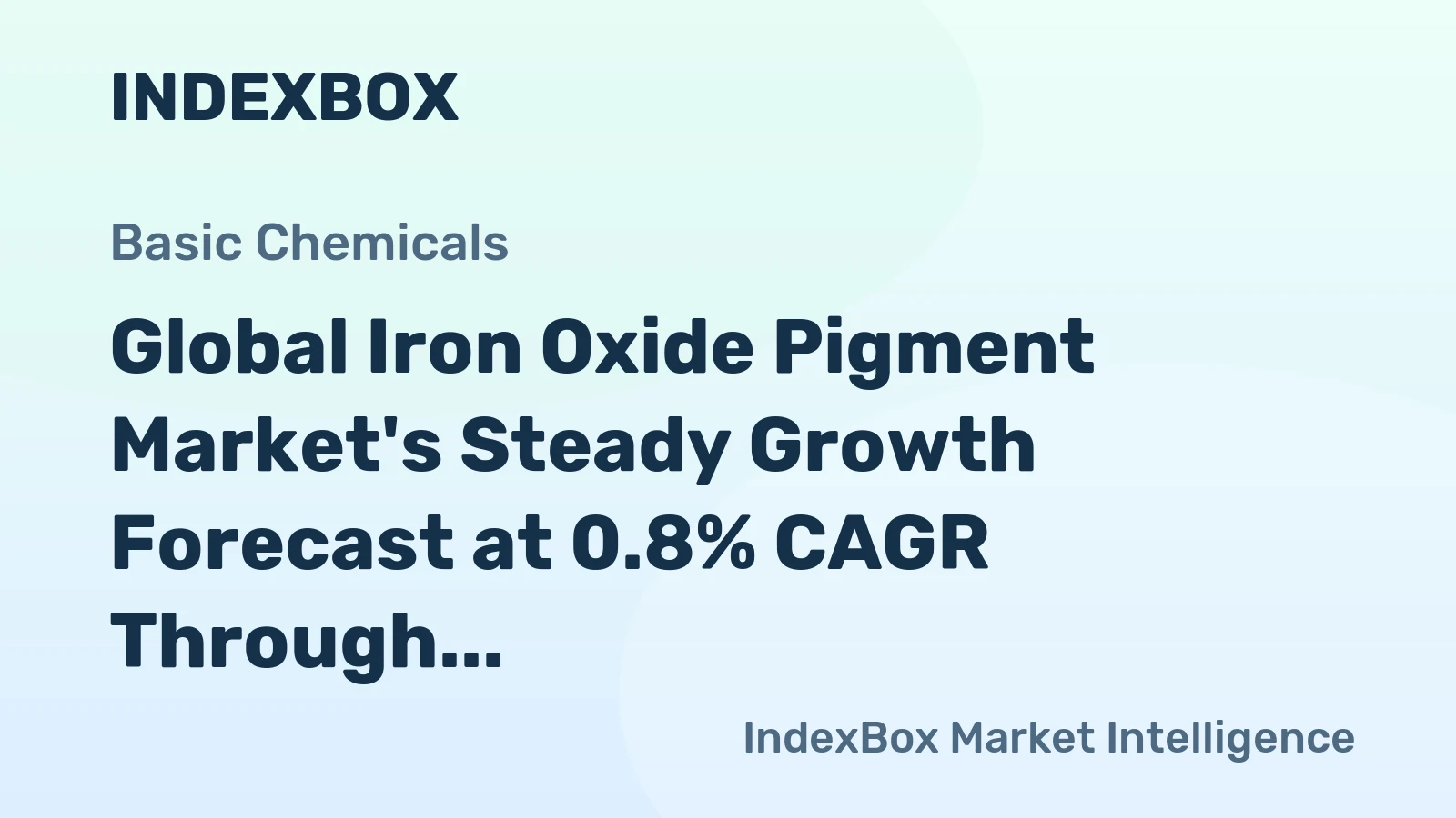 Global Iron Oxide Pigment Market's Steady Growth Forecast at 0.8% CAGR Through 2035