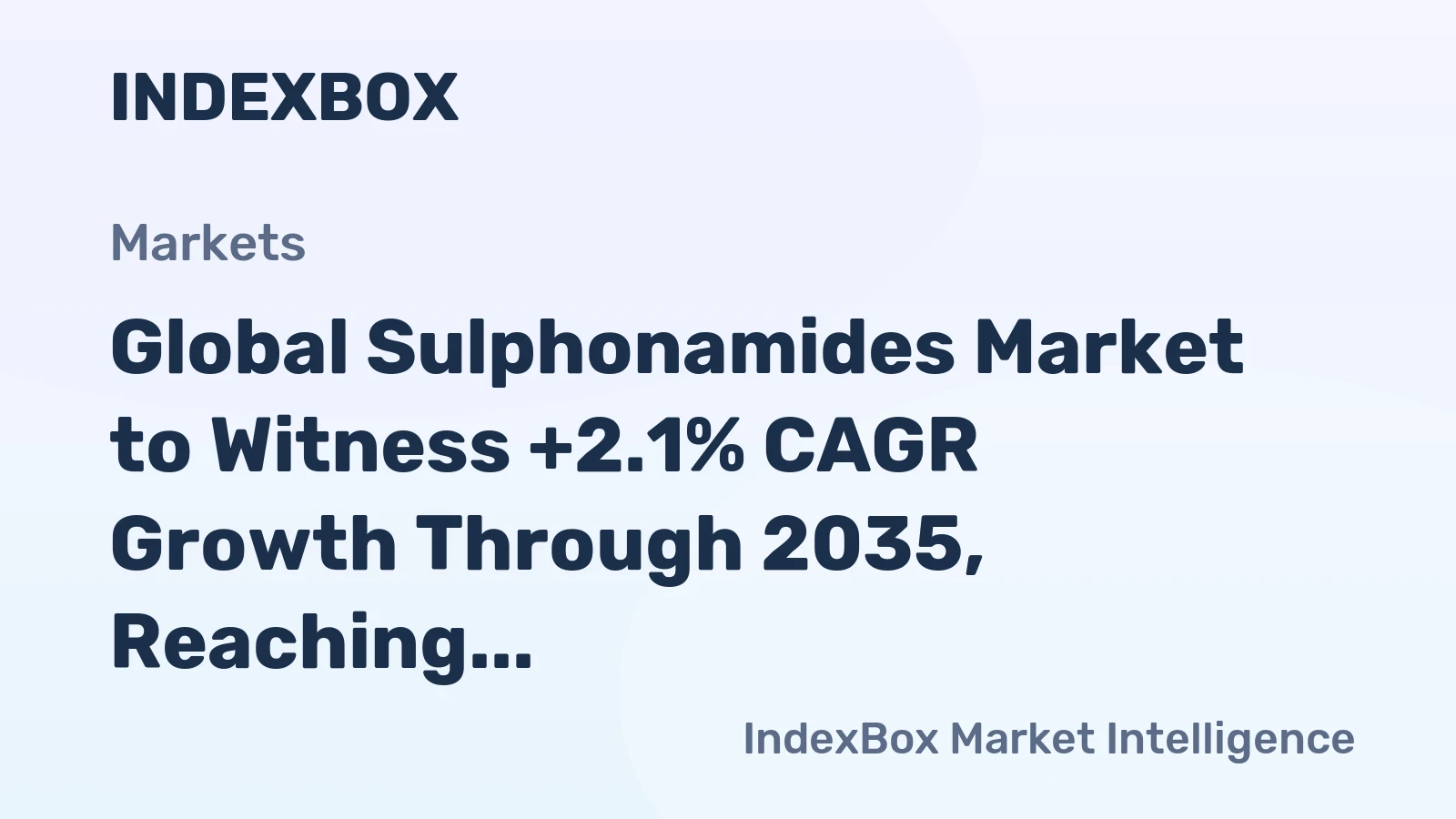 Global Sulphonamides Market to Witness +2.1% CAGR Growth Through 2035, Reaching $25.2B