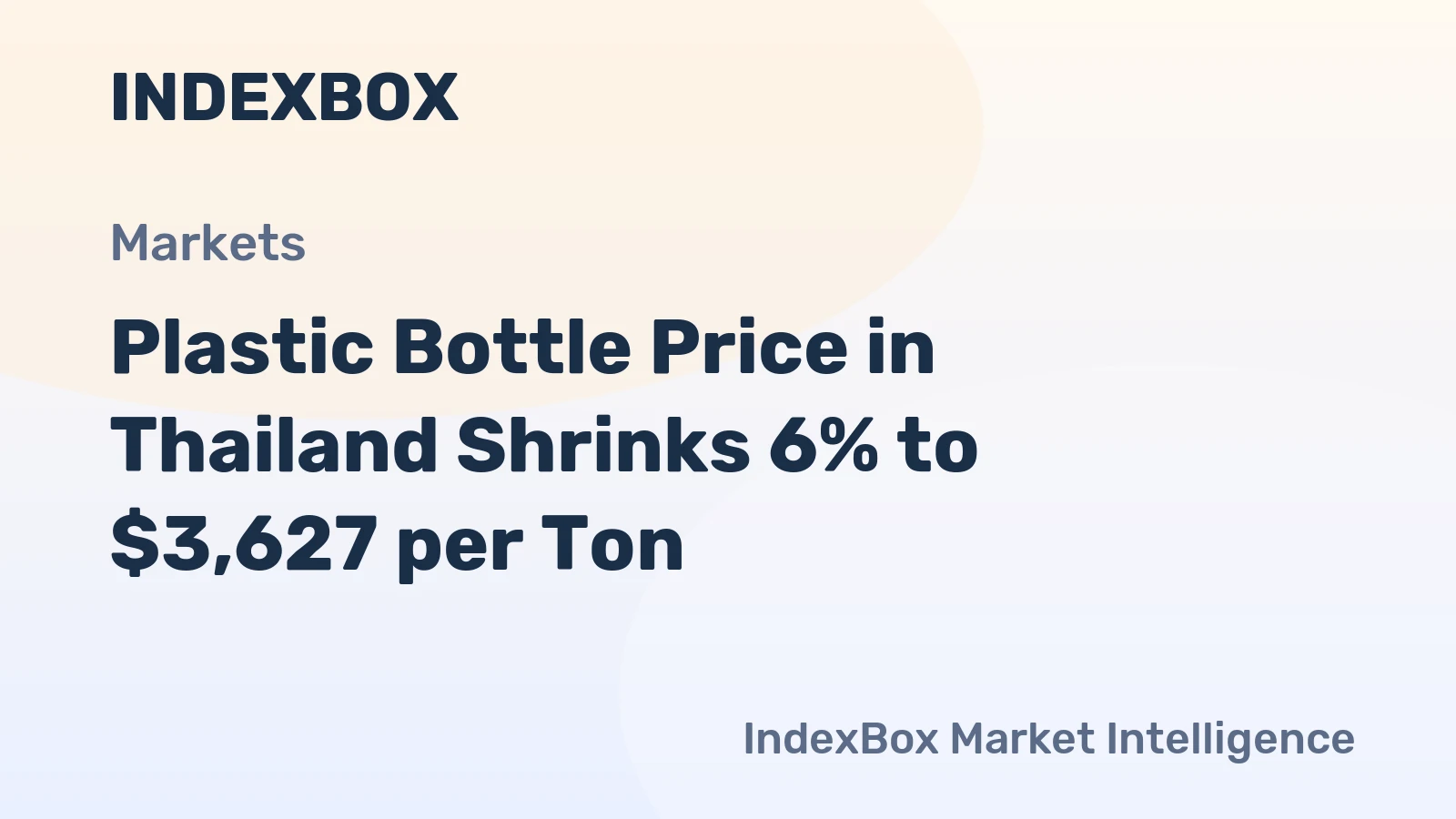 Plastic Bottle Price in Thailand Shrinks 6% to $3,627 per Ton
