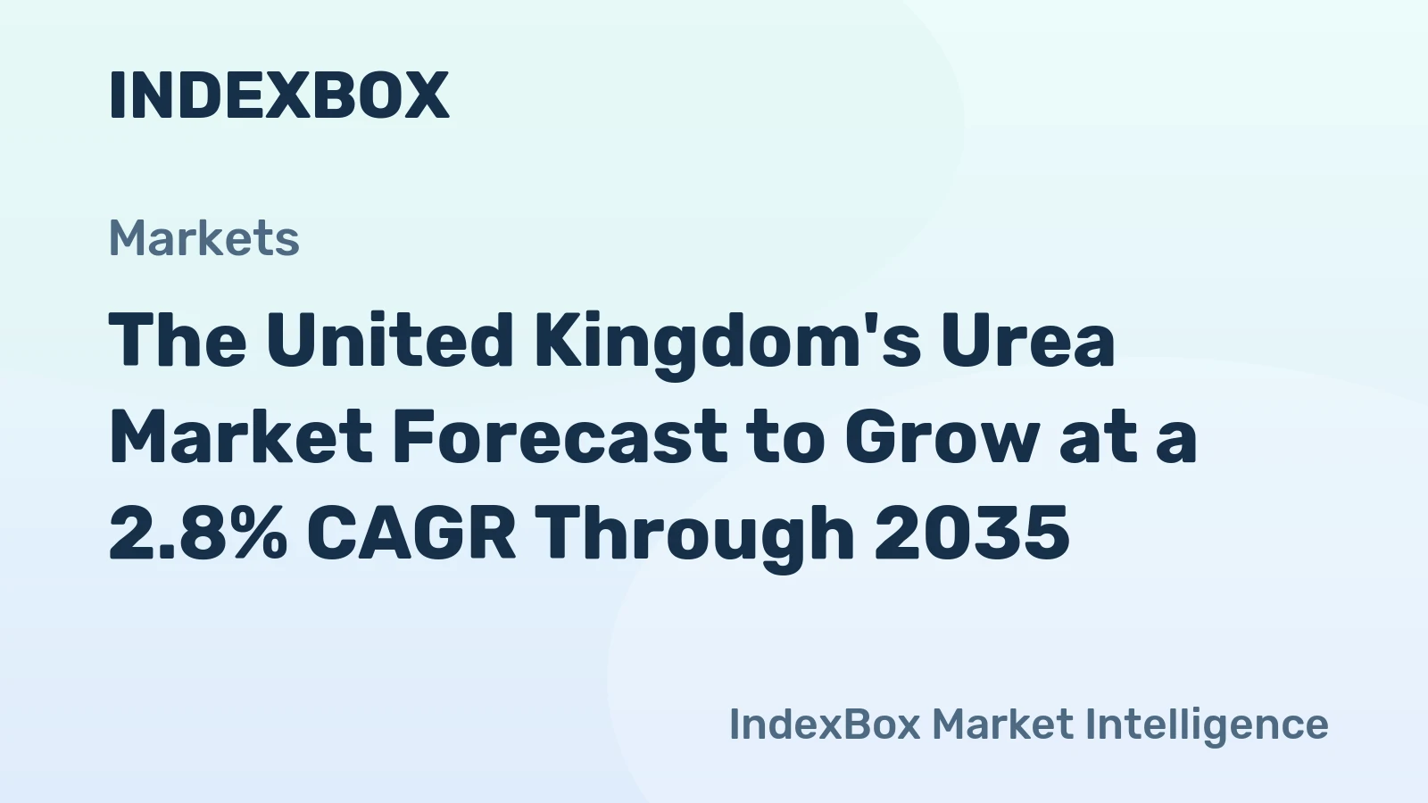 The United Kingdom's Urea Market Forecast to Grow at a 2.8% CAGR Through 2035