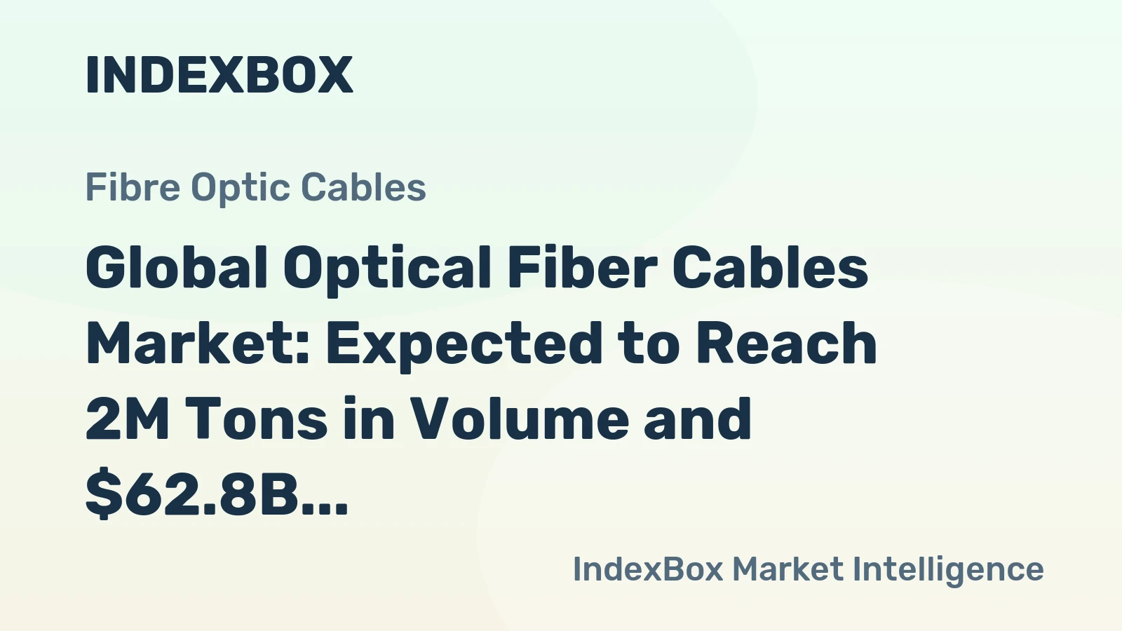Global Optical Fiber Cables Market: Expected to Reach 2M Tons in Volume and $62.8B in Value by 2035