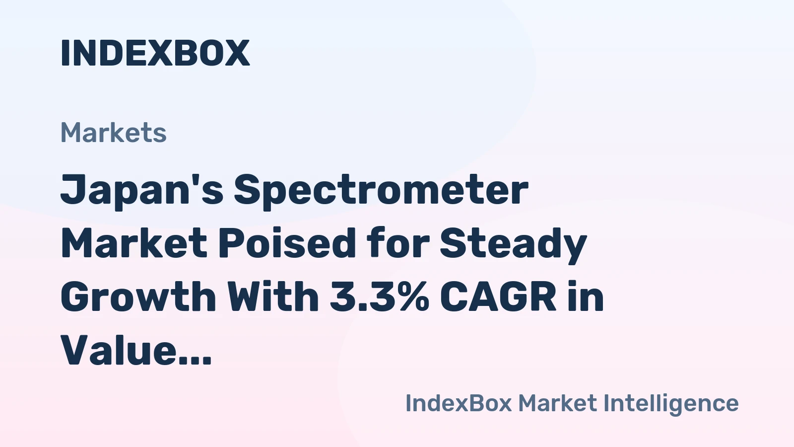 Japan's Spectrometer Market Poised for Steady Growth With 3.3% CAGR in Value Through 2035