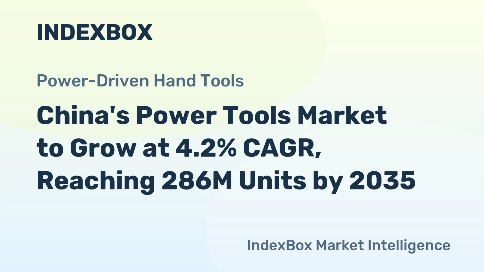 China's Power Tools Market to Grow at 4.2% CAGR, Reaching 286M Units by 2035