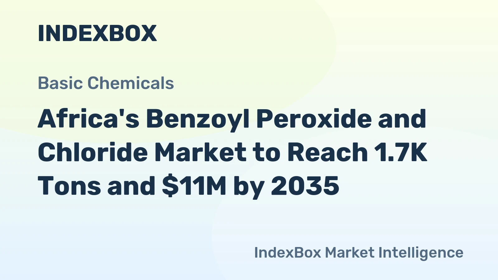 Africa's Benzoyl Peroxide and Chloride Market to Reach 1.7K Tons and $11M by 2035