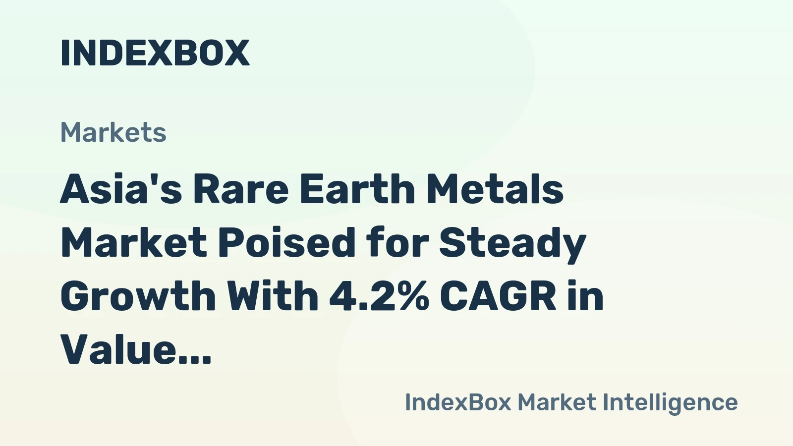 Asia's Rare Earth Metals Market Poised for Steady Growth With 4.2% CAGR in Value Through 2035
