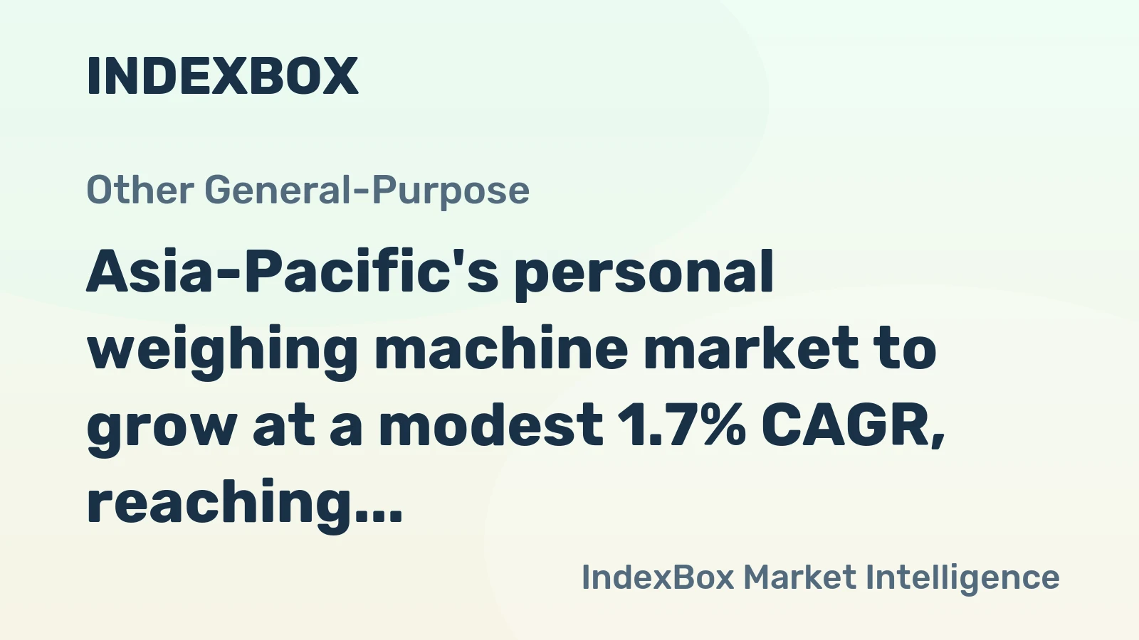 Asia-Pacific's personal weighing machine market to grow at a modest 1.7% CAGR, reaching $957M by 2035.