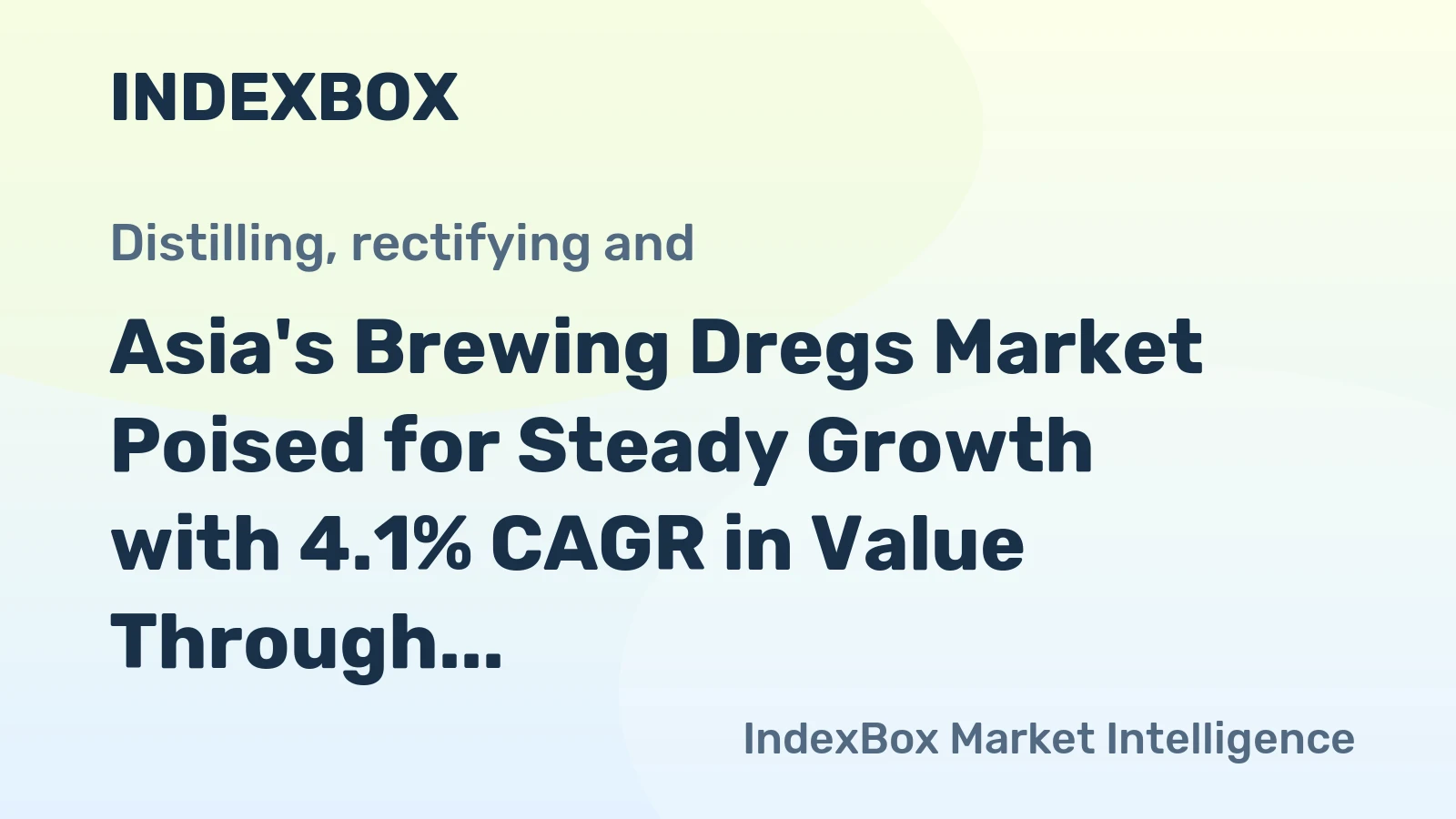 Asia's Brewing Dregs Market Poised for Steady Growth with 4.1% CAGR in Value Through 2035