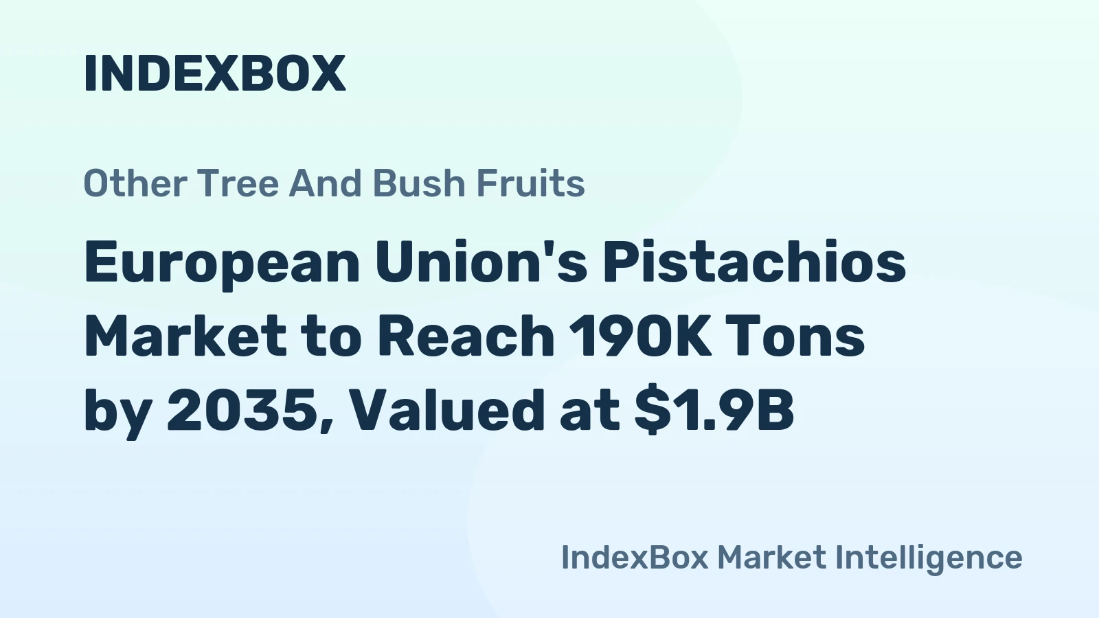 European Union's Pistachios Market to Reach 190K Tons by 2035, Valued at $1.9B