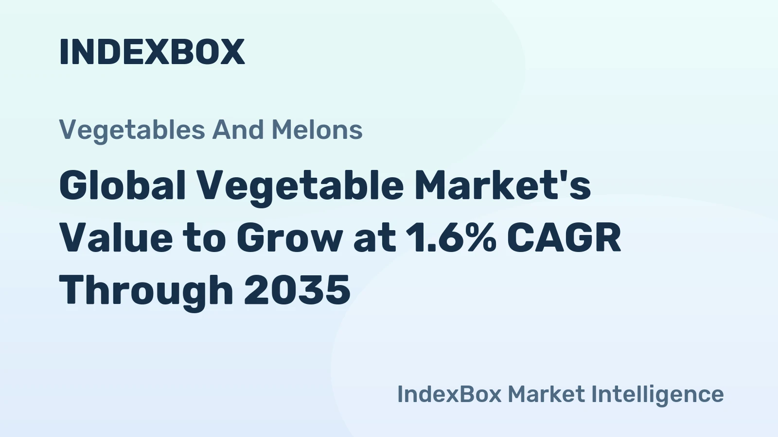 Global Vegetable Market's Value to Grow at 1.6% CAGR Through 2035