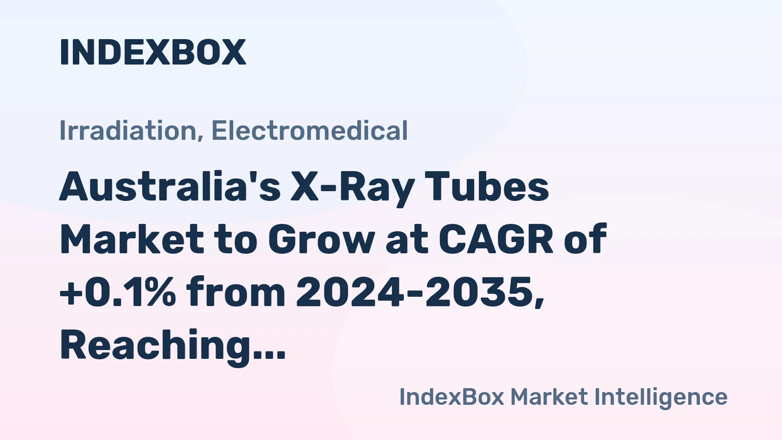 Australia's X-Ray Tubes Market to Grow at CAGR of +0.1% from 2024-2035, Reaching 890 Units