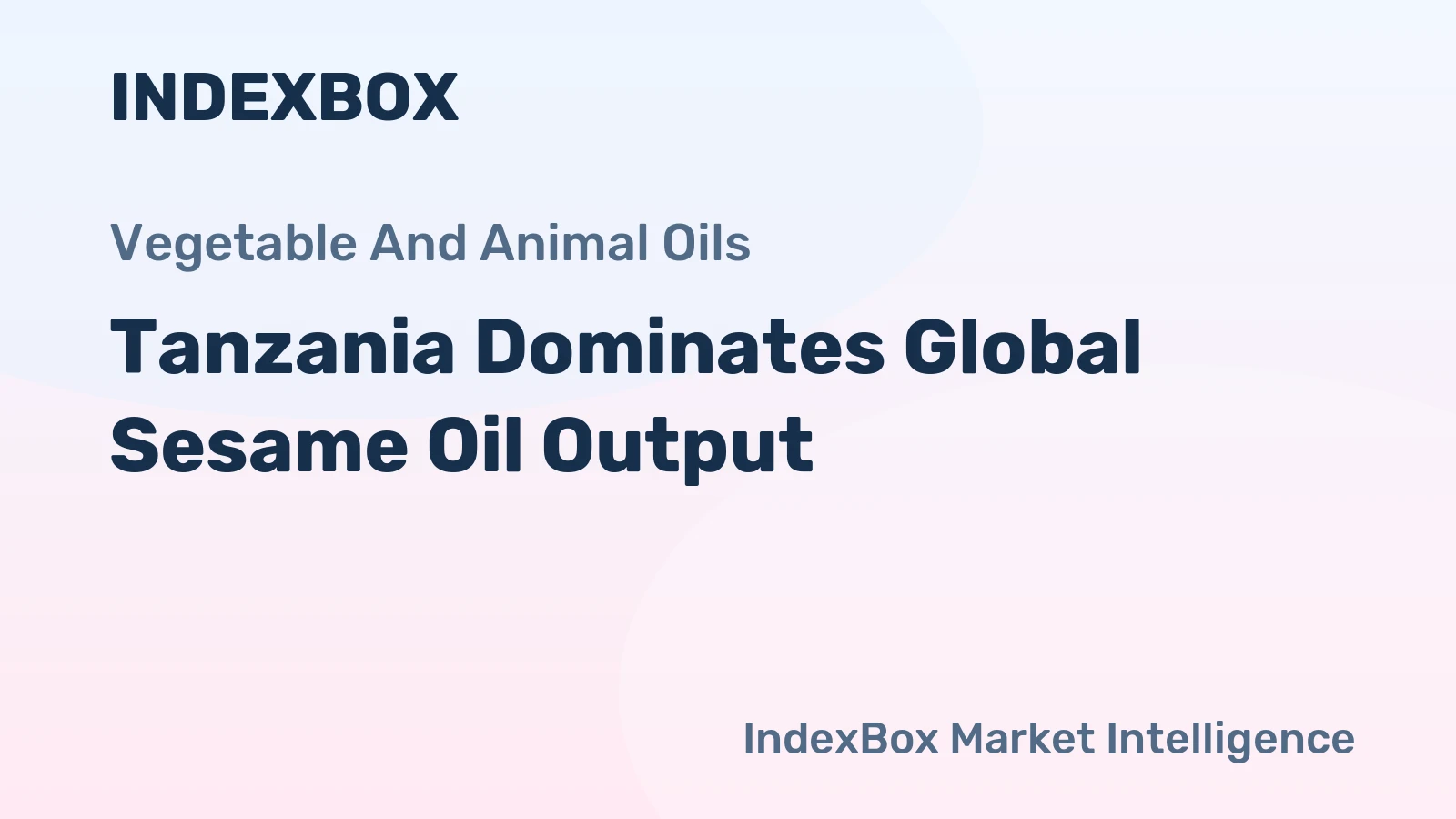 Tanzania Dominates Global Sesame Oil Output