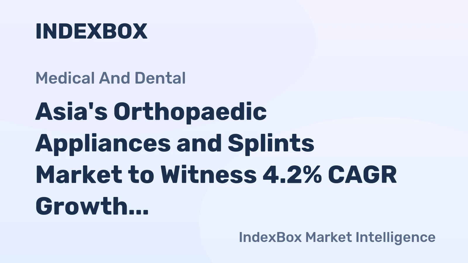 Asia's Orthopaedic Appliances and Splints Market to Witness 4.2% CAGR Growth from 2024 to 2035