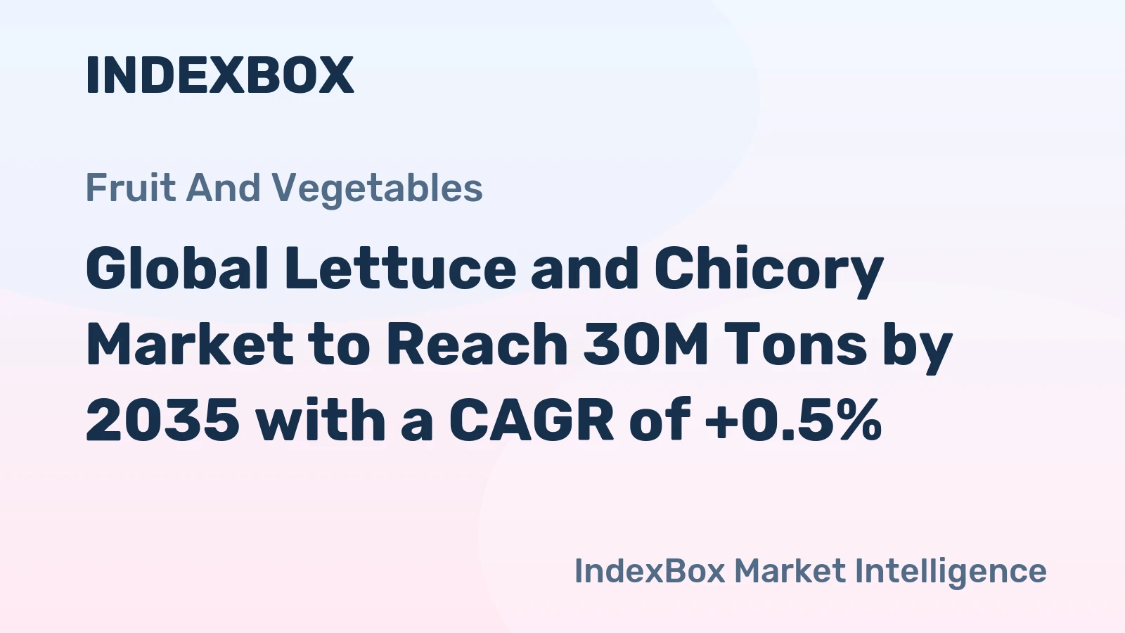 Global Lettuce and Chicory Market to Reach 30M Tons by 2035 with a CAGR of +0.5%