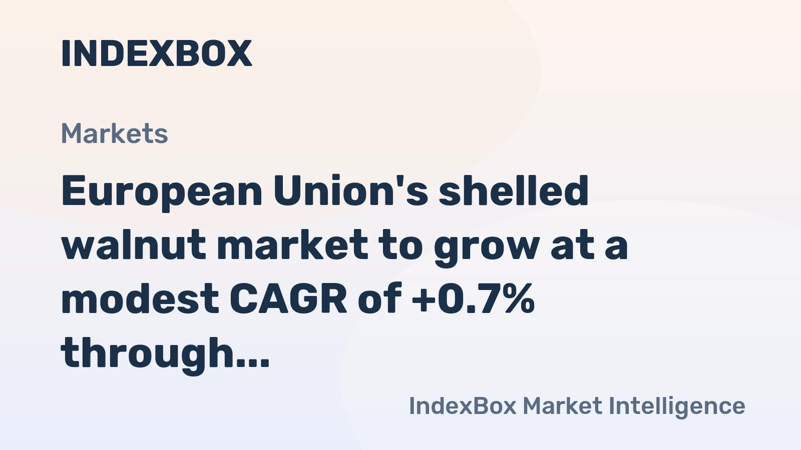 European Union's shelled walnut market to grow at a modest CAGR of +0.7% through 2035, driven by sustained demand, reaching 369K tons.