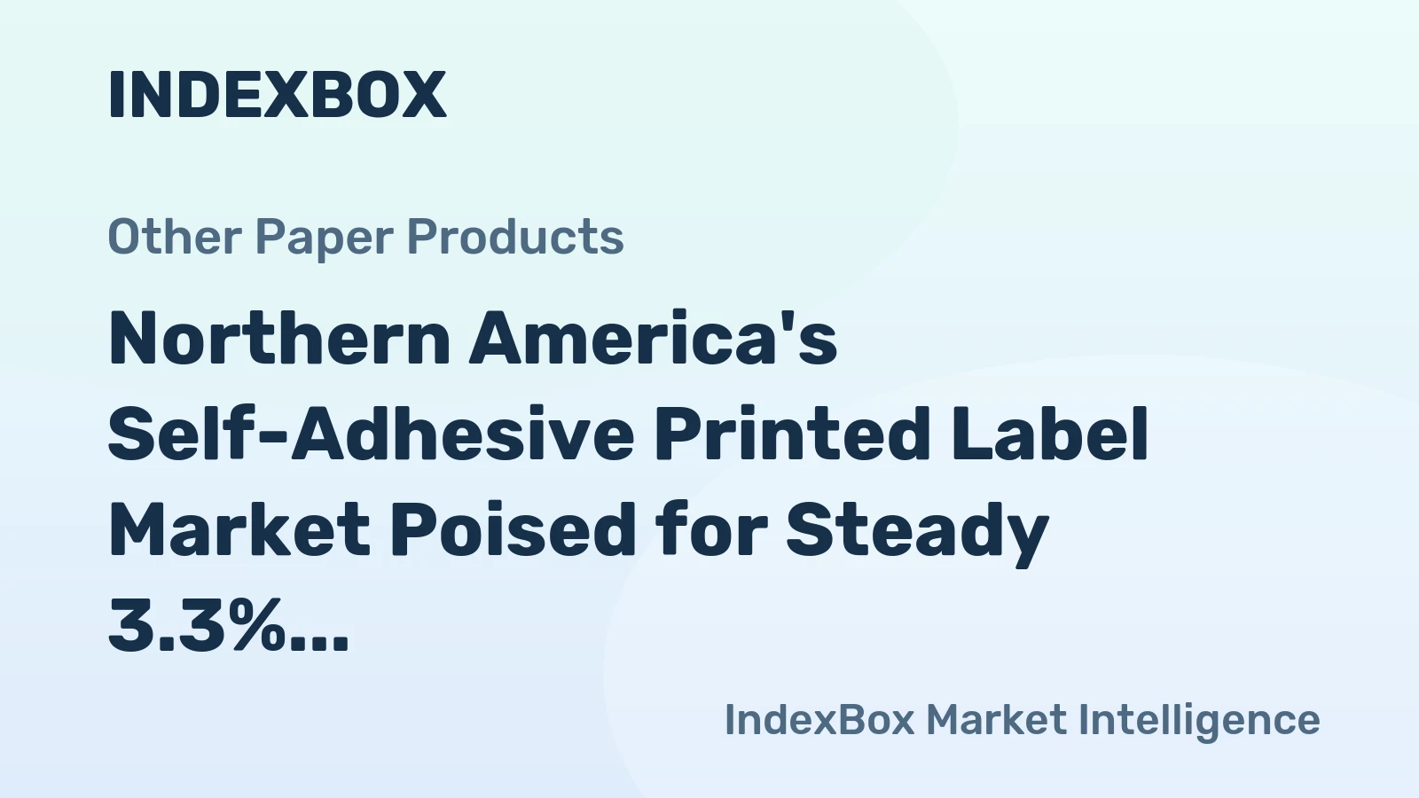 Northern America's Self-Adhesive Printed Label Market Poised for Steady 3.3% CAGR Growth in Volume