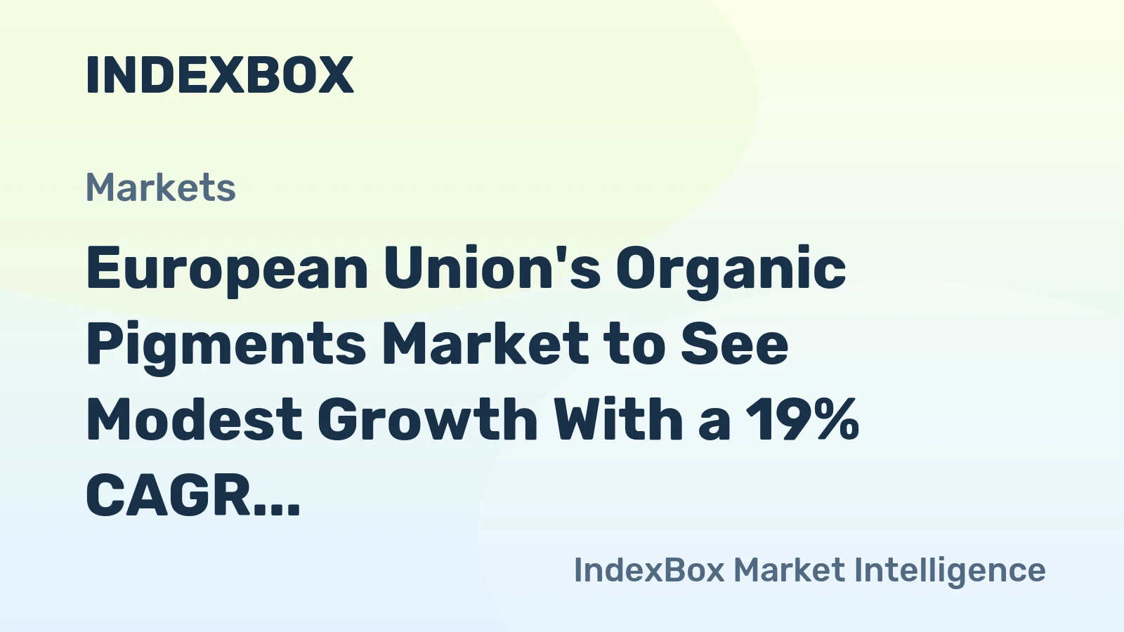 European Union's Organic Pigments Market to See Modest Growth With a 19% CAGR in Value Through 2035