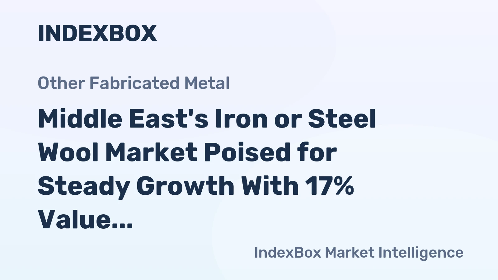 Middle East's Iron or Steel Wool Market Poised for Steady Growth With 17% Value CAGR Through 2035