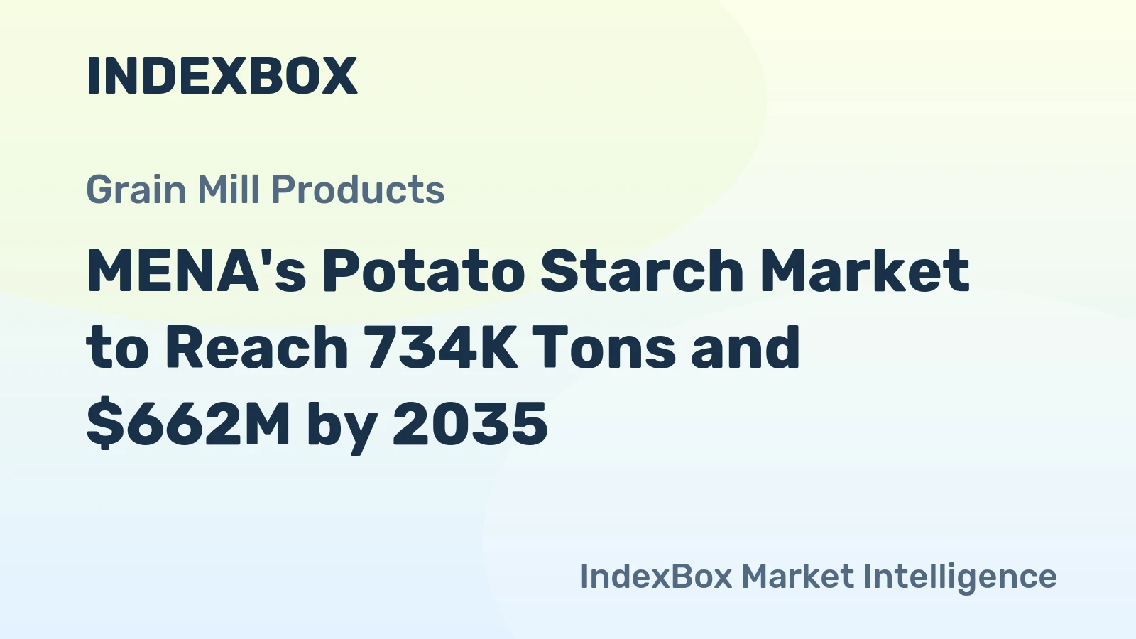 MENA's Potato Starch Market to Reach 734K Tons and $662M by 2035