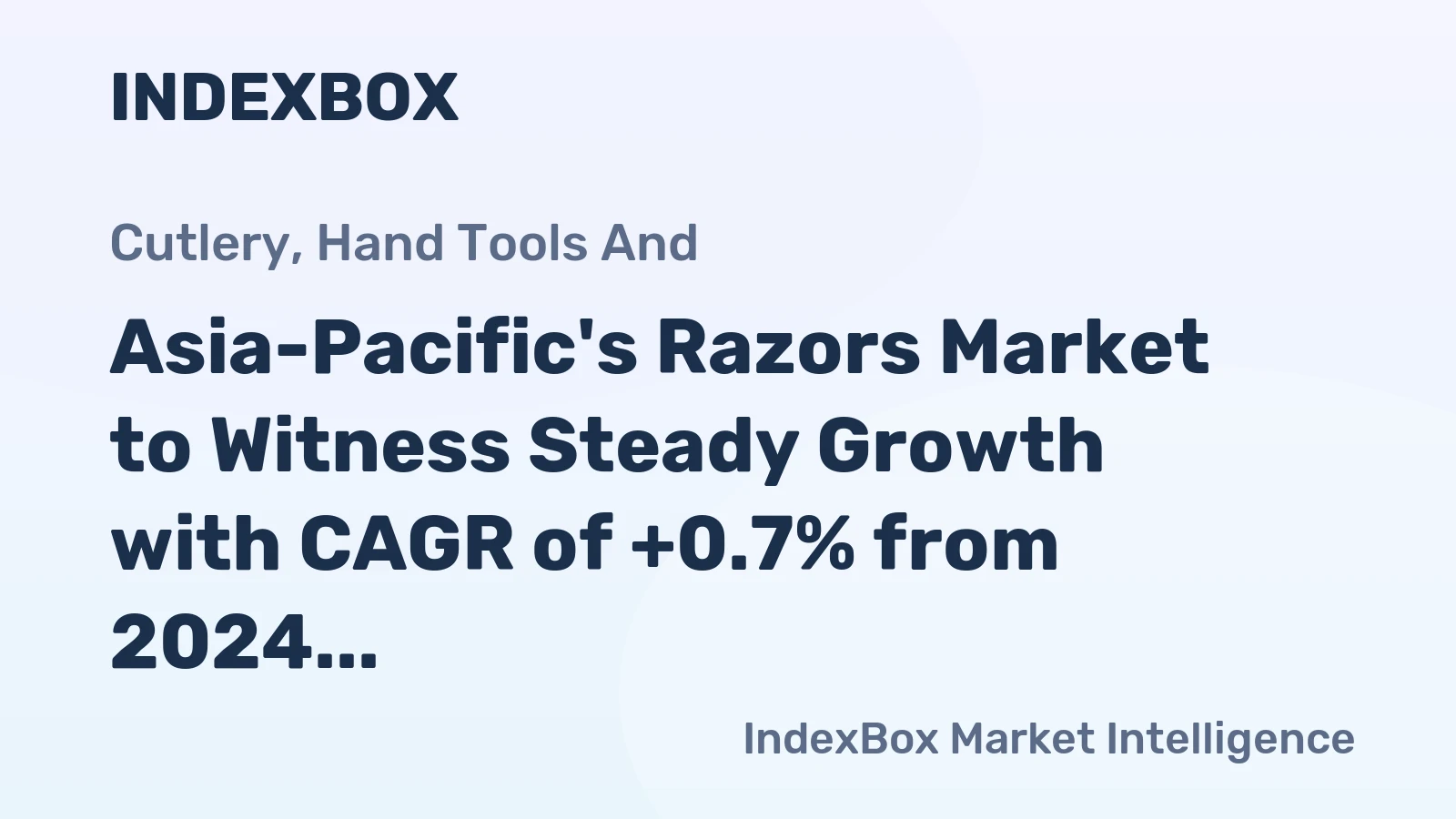 Asia-Pacific's Razors Market to Witness Steady Growth with CAGR of +0.7% from 2024 to 2035